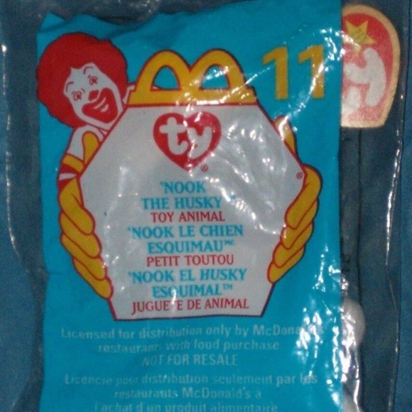 Toys | Mcdonalds Ty Teenie Beanie Babies 1999 Series 11 Nook The Husky ...